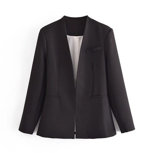Jual BLAZER WANITA HITAM CASUAL / FORMAL OUTER WANITA - Hitam, L - Kota ...