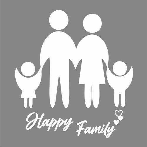 Jual CUTTING STICKER MOBIL STIKER HAPPY FAMILY STIKER KACA HAPPY FAMILY ...