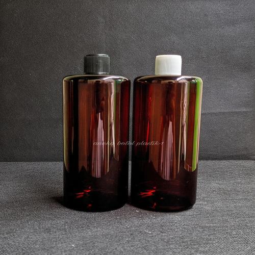 Jual Botol Pet 500ml RF Amber Coklat Tutup Ulir Plastik Tambah Tutup ...