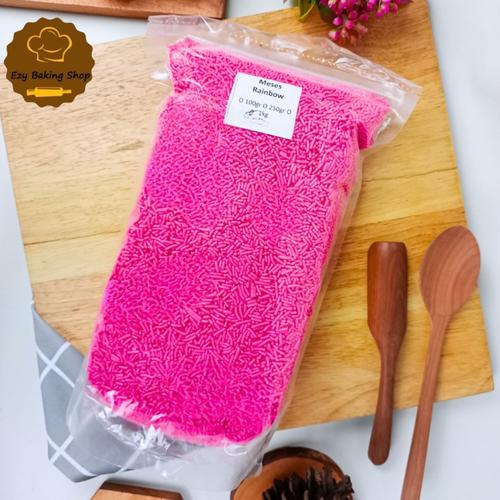 Jual Coklat Meses Warna Warni 1kg Repack - Meises Rainbow - Putih ...