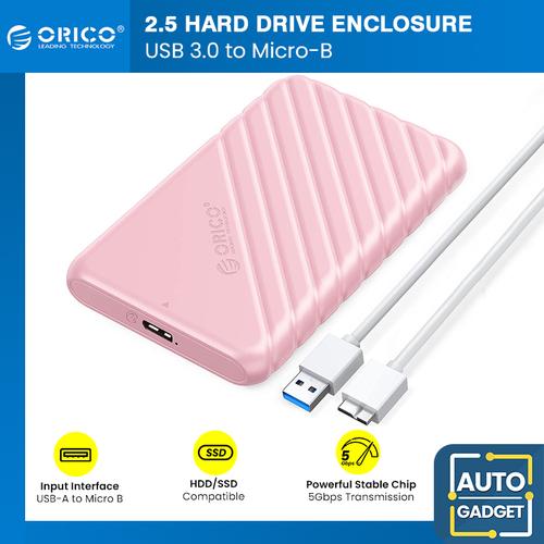 Jual ORICO HDD SSD Casing Enclosure 2.5 Inch USB Micro B 3.0 - Hitam ...