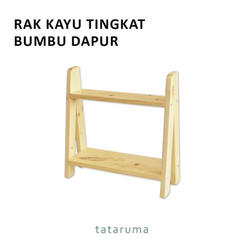 Jual PERO - Rak Kayu Tingkat Display Bumbu Dapur Minimalis Estetik ...