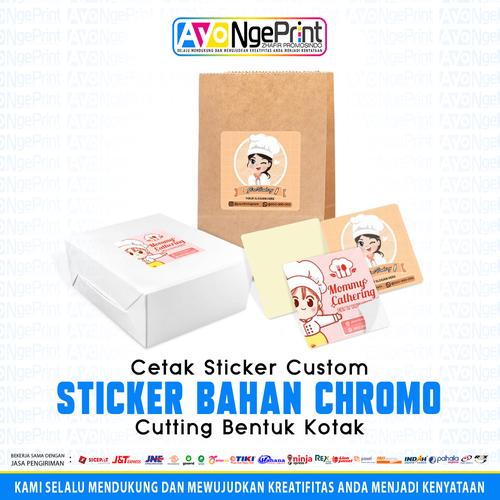 Jual Cetak Stiker Label Custom Branding Kemasan | Bahan Chromo Bentuk ...