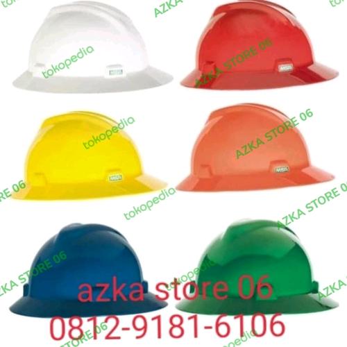 Jual Helm Proyek Kerja Safety MSA V-Gard Fullbrim Lokal With Fastrack ...