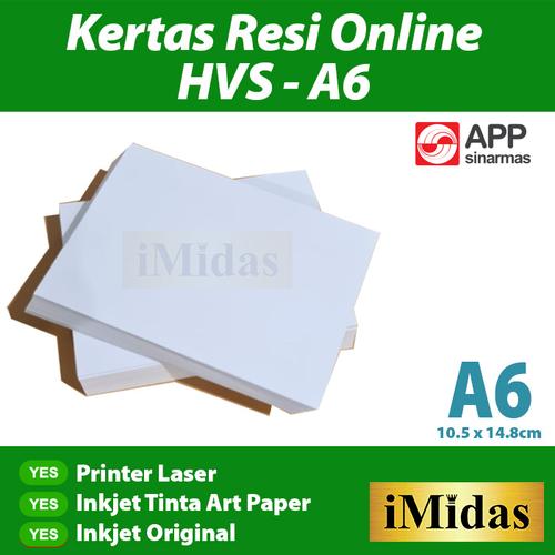 Jual Kertas HVS A6 / Kertas Resi A6 - 1 rim 500 lembar - HVS 60 gram ...