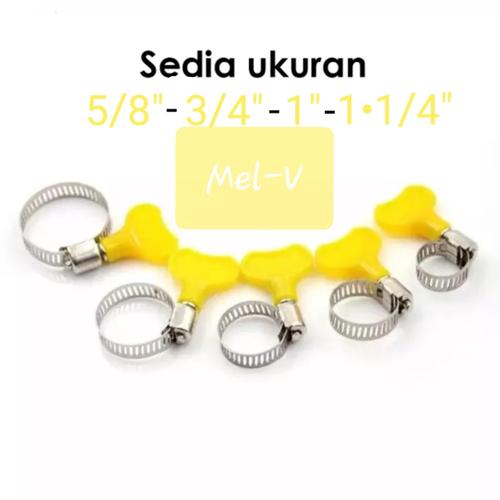 Jual Klem Selang Gas Lpg Air Klep Pengunci Kupu Stainless Steel Hose ...