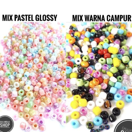 Jual MANIK PASIR 4MM MIX WARNA DAN UKURAN MIX | BAHAN KERAJINAN GELANG ...