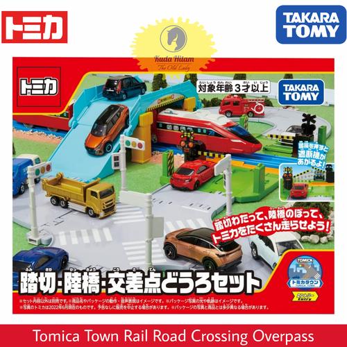 Jual Tomica World Tomica Town Rail Road Crossing Overpass Intersection ...