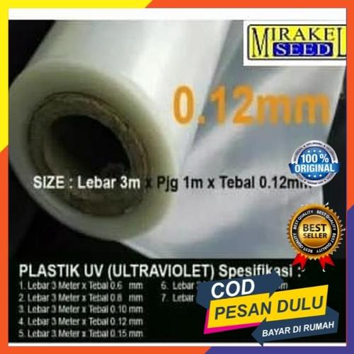 Jual Plastik uv 120 Mikron lebar 3 meter Panjang 1 meter greenhouse ...