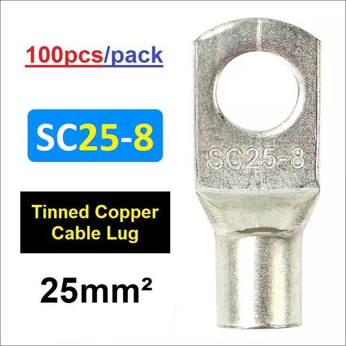 Jual Cable Lug SC25-8 Skun Lubang utk Kabel 25mm2 Screw M8 (100pcs/pack ...