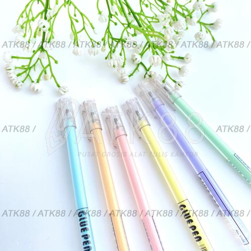 Jual Color Glue Pen Pastel - Lem Kertas Bentuk Pulpen Cair - Kuning ...
