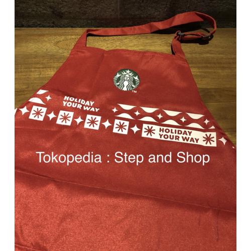 Jual Starbucks Red Apron - Holiday Your Way - Original Limited Edition ...