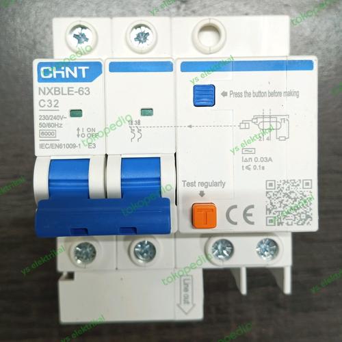 Jual RCBO Chint 2P 30mA 6kA NXBLE-63 - 25A - Jakarta Pusat - ys elektrikal | Tokopedia