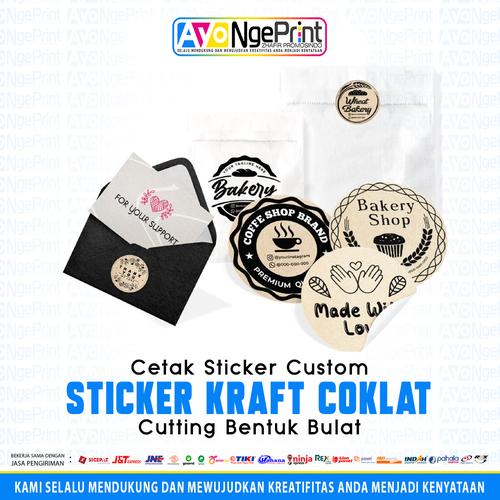 Jual Cetak Sticker Kraft A3 - Kertas Coklat - Vintage Custom Cutting ...