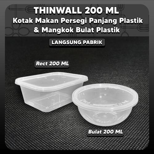 Jual Thinwall 200 ML / Kotak Makan Plastik / Food Container - RECT - Jakarta Timur - Hygiene FC ...