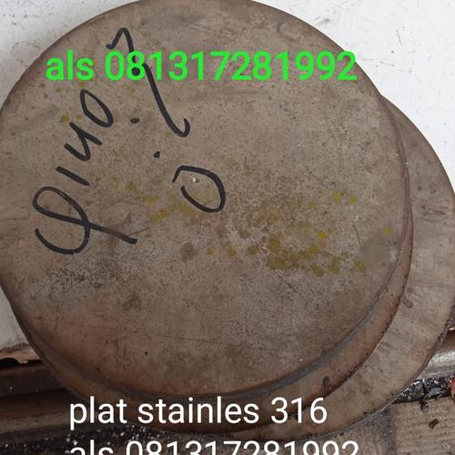 Jual plat stainles 316 tebal 4 mm bulat 120 mm / sus 316 - Jakarta ...