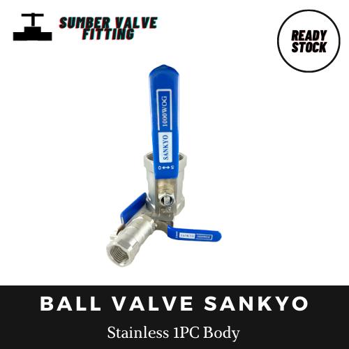 Jual Ball Valve Sankyo 1 1/4" 1PC Stainless - Jakarta Barat - Sumber Valve Fitting | Tokopedia