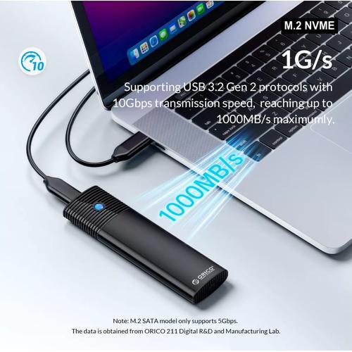 Jual CASE M.2 NVME EXTERNAL USB TYPE C SUPPORT 10GB FASTER COOL - Hitam ...
