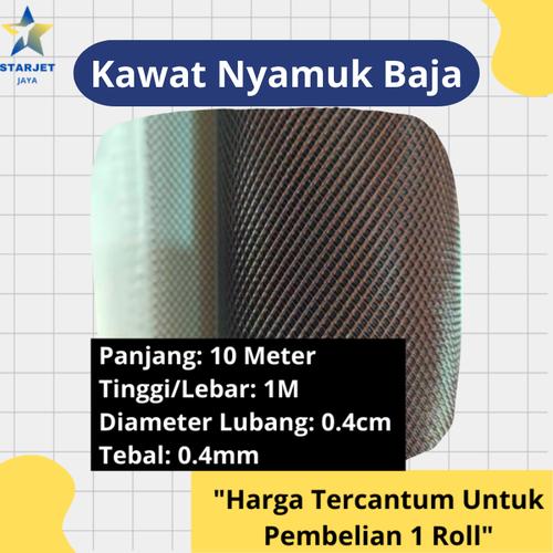 Promo Kawat Ram Jaring Kasa Nyamuk Parabola Baja Panjang 10 Meter Per ...