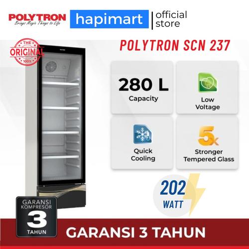 Jual POLYTRON Showcase Fastcool Borderless 280 Liter SCN 237 - Jakarta ...