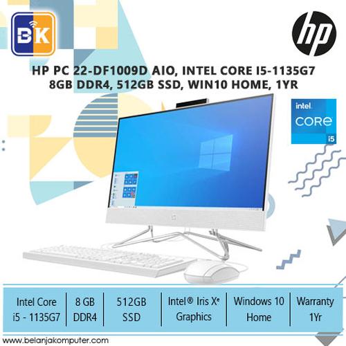 Jual HP PC 22-df1009d AIO Intel Core i5-1135G7, 8GB, 512GB SSD, Win10 ...