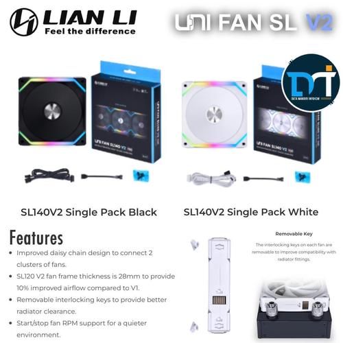Jual Lian Li UNI FAN SL140 V2 - Single Pack ARGB 140mm Fan Cooling I SL ...