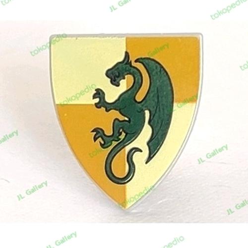 Jual Lego Parts Castle Shield Triangular Green Dragon Knight Kingdoms ...