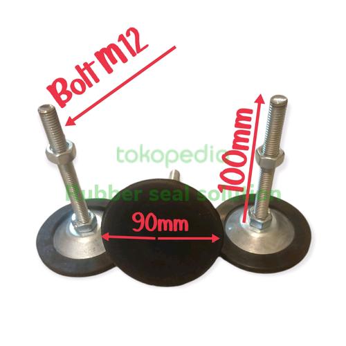 Jual 1 set kaki adjuster conveyor M12+karet /adjuster foot table M12 ...