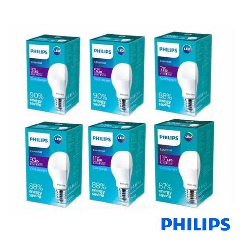 Jual PHILIPS ESS LED Bulb 3W 5W 7W 9W 11W 13W E27 6500K Putih - 3w ...
