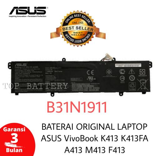 Jual Baterai Laptop Asus VivoBook 14 K413 K413FA F413 S433FA M413 B31N1911 - Jakarta Pusat ...