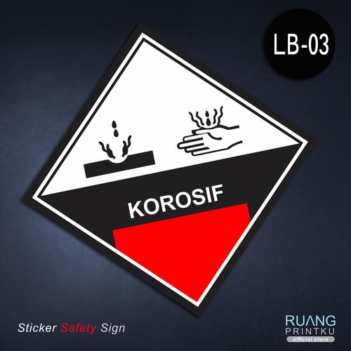 Jual STIKER LABEL LIMBAH B3 HAZMAT KOROSIF - 10x10cm - Jakarta Barat ...