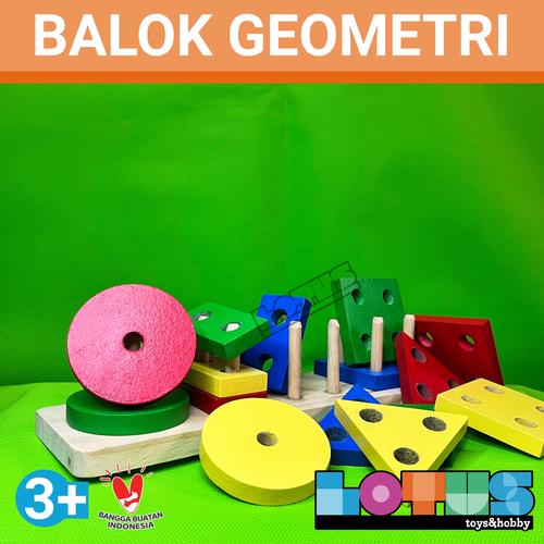 Jual Mainan Kayu Edukasi Montessori Balok Geometri - Kota Depok - Lotus ...