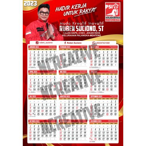Jual 1000PCS CETAK KALENDER DINDING PARTAI/ PT 2024 DUPLEX +KLEP KALENG ...