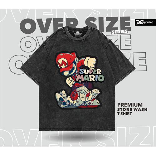 Promo Kaos SUPER MARIO BROS Stone Wash Oversize / Tshirt Washing ...