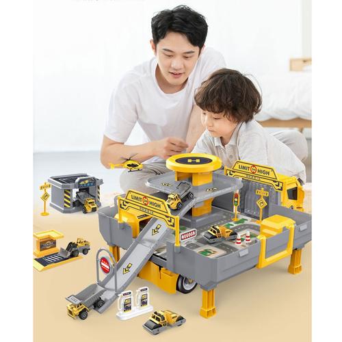 Jual DIY 3IN1 MAINAN ANAK RAKIT ROBOT BUS TRANSFORMER TRACK CAR PARKING ...