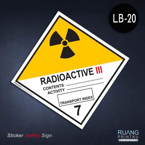 Jual STIKER LABEL LIMBAH B3 HAZMAT RADIOACTIVE III - Jakarta Barat ...