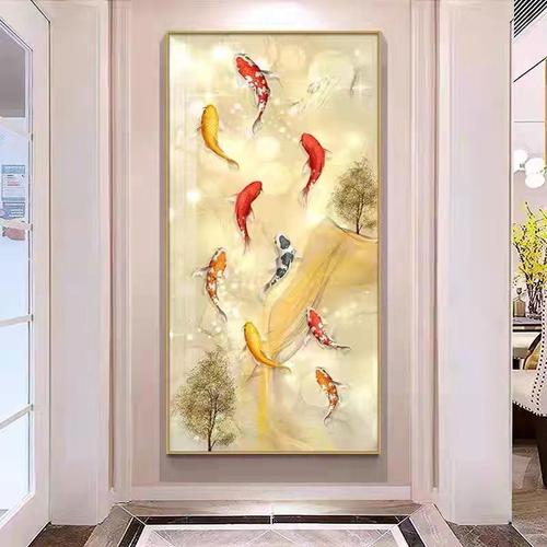 Jual lukisan porcelain 5d lukisan diamond lukisan 5D ikan koi japan ...
