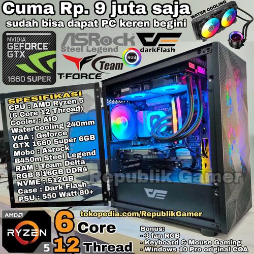 Jual PC Rakitan Gaming & Design AMD full RGB dengan Water Cooling - 8 ...