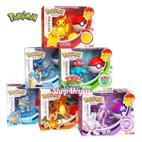 Jual Pokemon Ball Transform Figure Pikachu Mewtwo Venosaur Gyarados ...