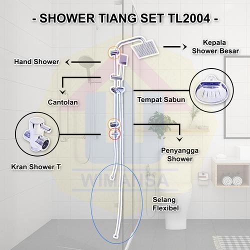 Jual SHOWER TIANG SET TL2004 SILVER MUYA - SHOWER KAMAR MANDI - Kota ...