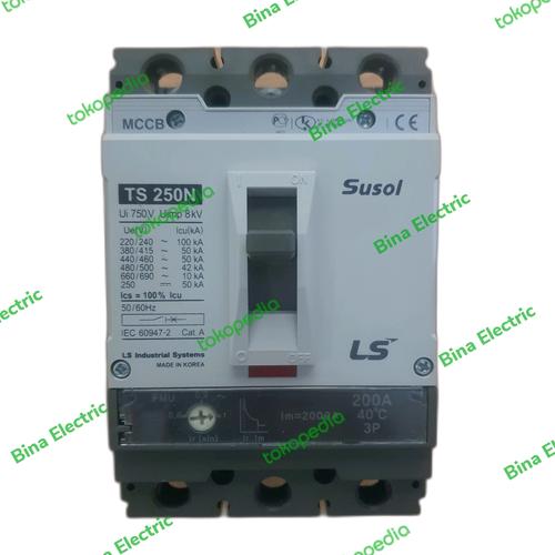 Jual MCCB LS SUSOL TS250N 3P 200A 50kA / No Fuse Breaker LS SUSOL 200A - Jakarta Pusat - Bina ...
