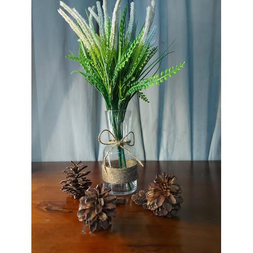 Promo Vas Bunga Kaca Minimalis Tali Rami Aesthetic Estetik Dekorasi ...