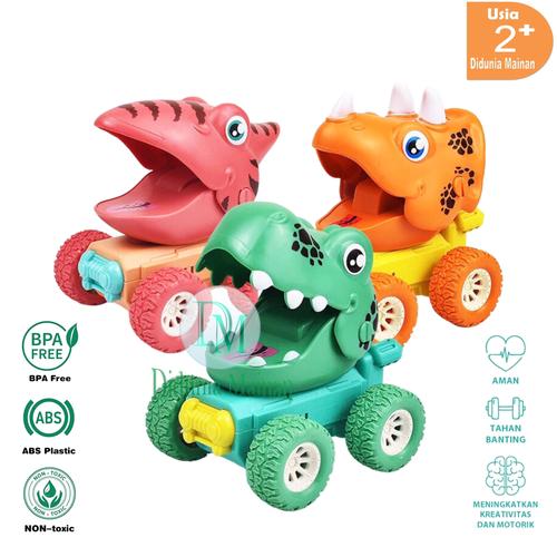 Promo Mainan dino anak mobil figure dinosaurus tekan jalan dinosaurs ...
