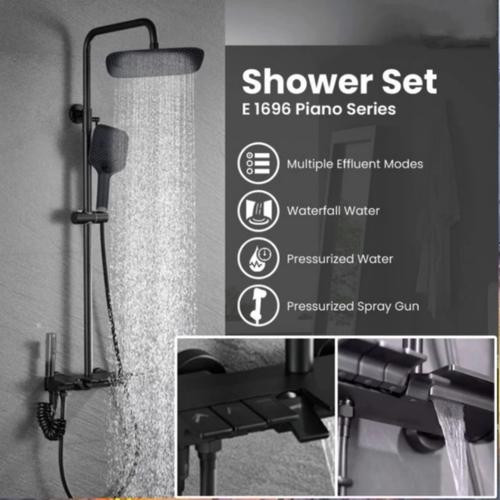 Jual SHOWER SET PANAS DINGIN HITAM SHOWER COLUMN SET MIXER MODEL TOTO ...