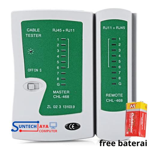 Jual NETWORK Cable Tester/LAN Kabel Tester Jaringan RJ45/RJ11 + Baterai ...