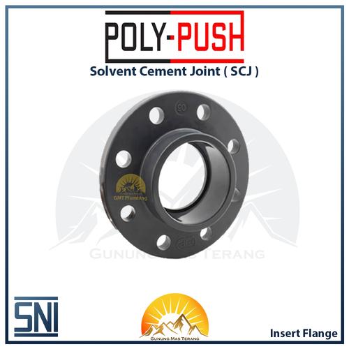 Jual Poly Push Insert Flange SCJ Lem 63 90 mm / 2 " 3 " Pipa PVC SNI ...