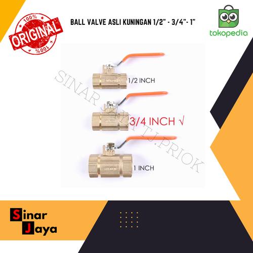 Jual Ball valve SOLIGEN kuningan ORIGINAL 1/2"-3/4"-1" - Sinar jaya - 1 ...