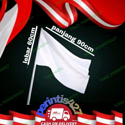 Jual BENDERA PUTIH POLOS SIZE S UK(55X85) - 60cmx40cm - Kota Bandung ...