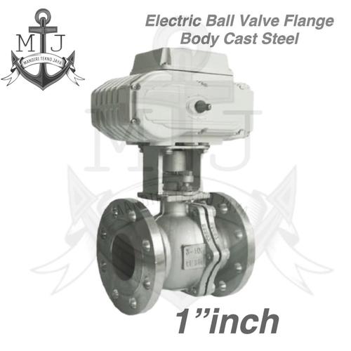 Jual Electric Ball valve Flange body Cast steel 1"inch - Jakarta Barat ...
