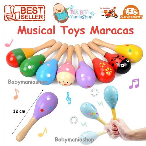 Jual MAINAN MUSIK BAYI MARACAS BABY STIK KERINCINGAN RATTLE MARAKAS ...